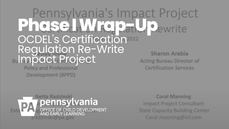 Certification Impact Project - The Pennsylvania Key