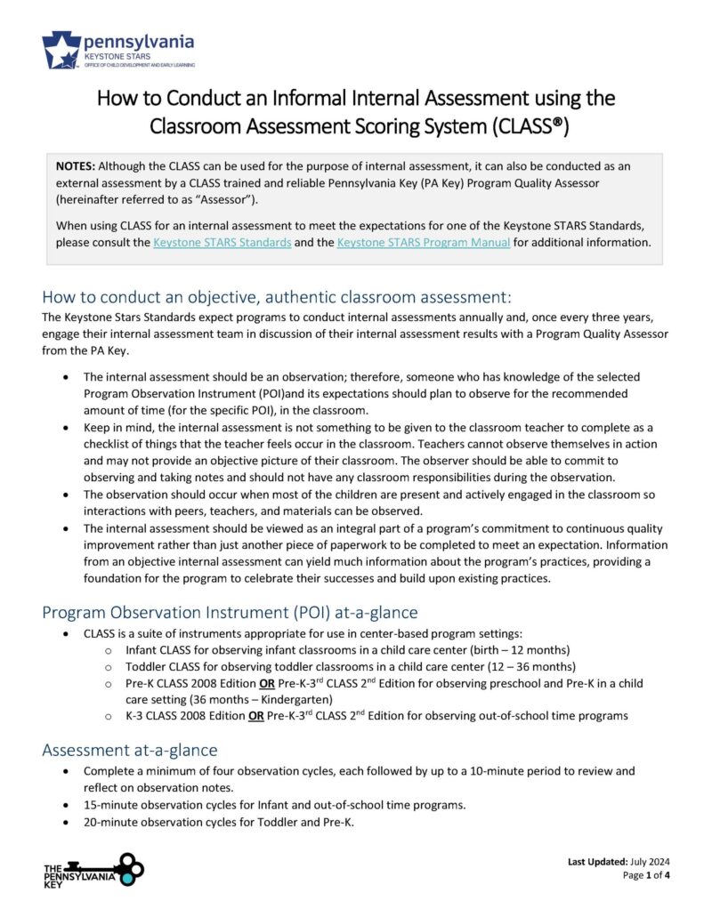 How to Conduct an Internal Assessment Using Classroom Assessment ...