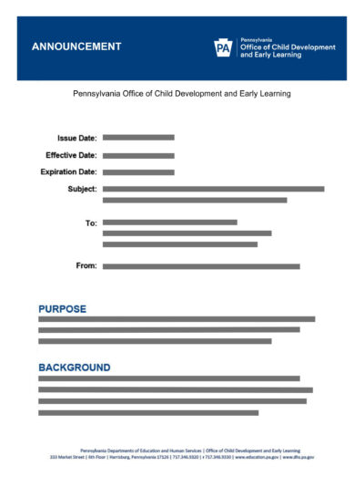 PKC# 25-03: Pennsylvania Pre-K Counts and Head Start Supplemental ...