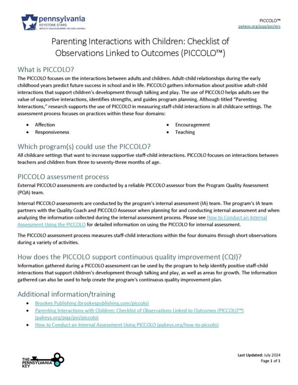 Parenting Interactions with Children: Checklist of Observations Linked ...