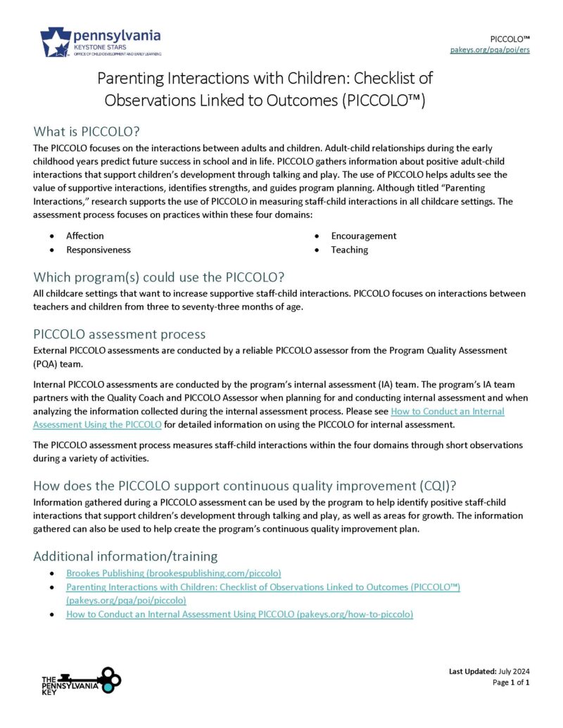 Parenting Interactions with Children: Checklist of Observations Linked ...