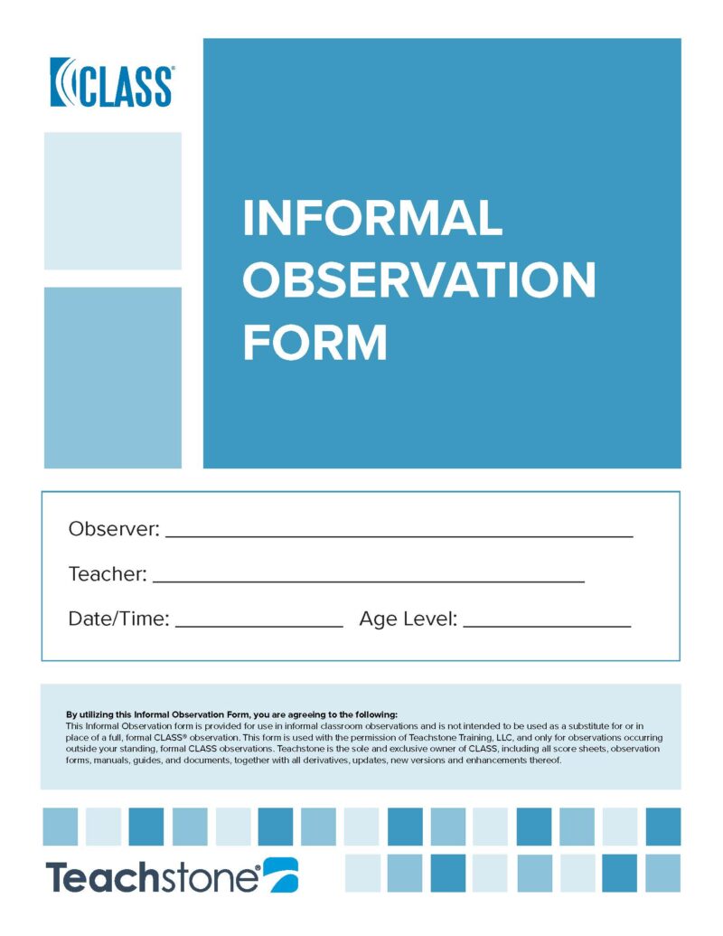 CLASS Informal Observation Form - The Pennsylvania Key