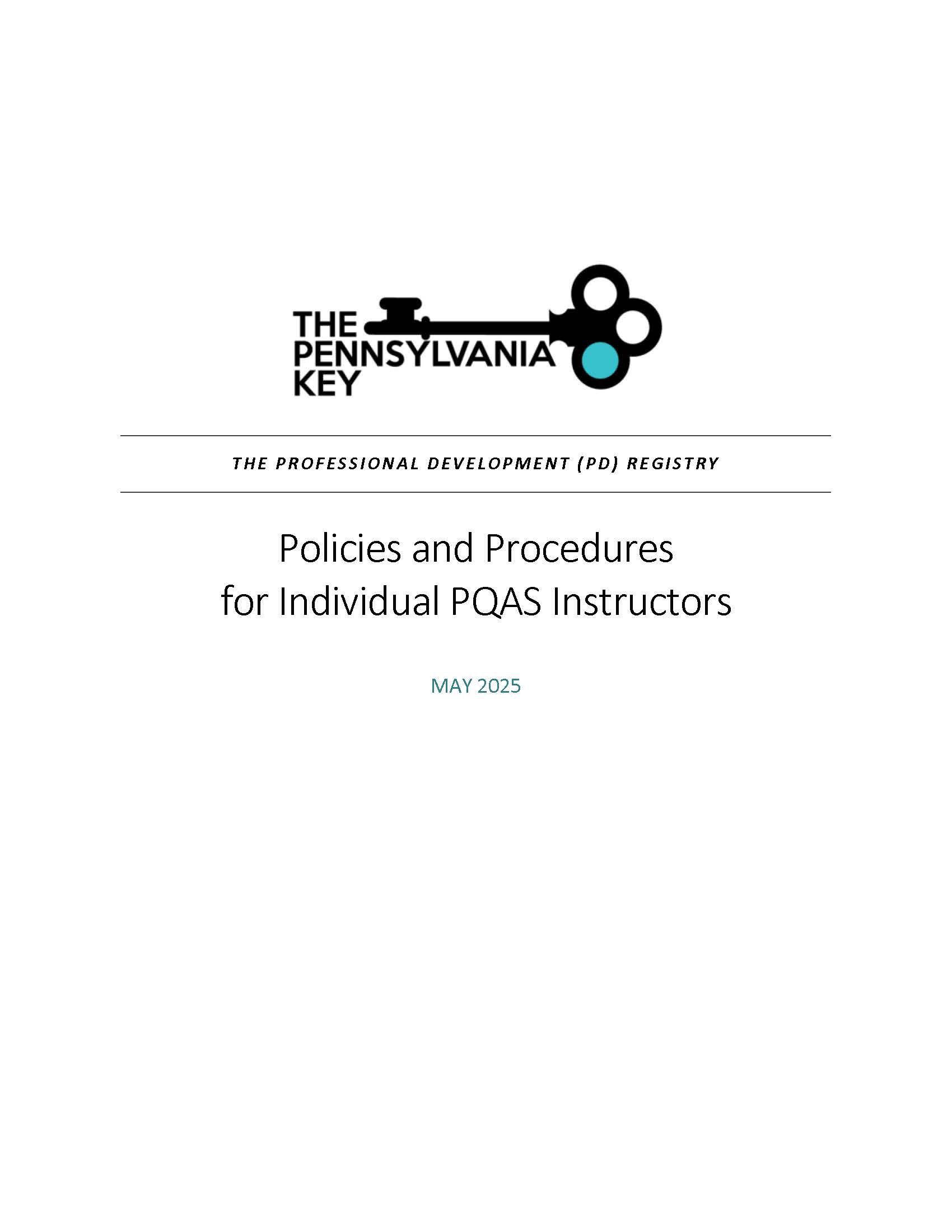 Policies and Procedures for Individual PQAS Instructors - The ...